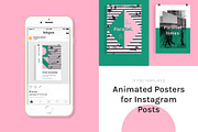 Instagram Posters with animations, a Social Media Template by dookit studio