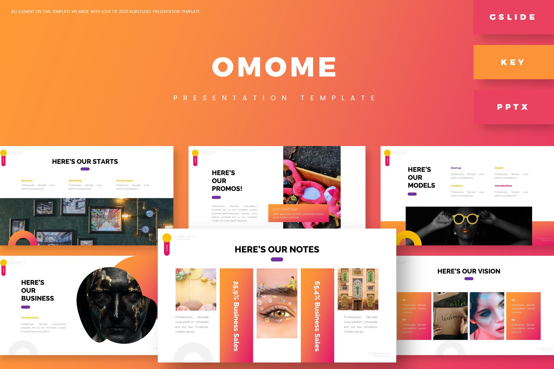 Omome - Presentation Template, a Presentation Template by AQR Studio
