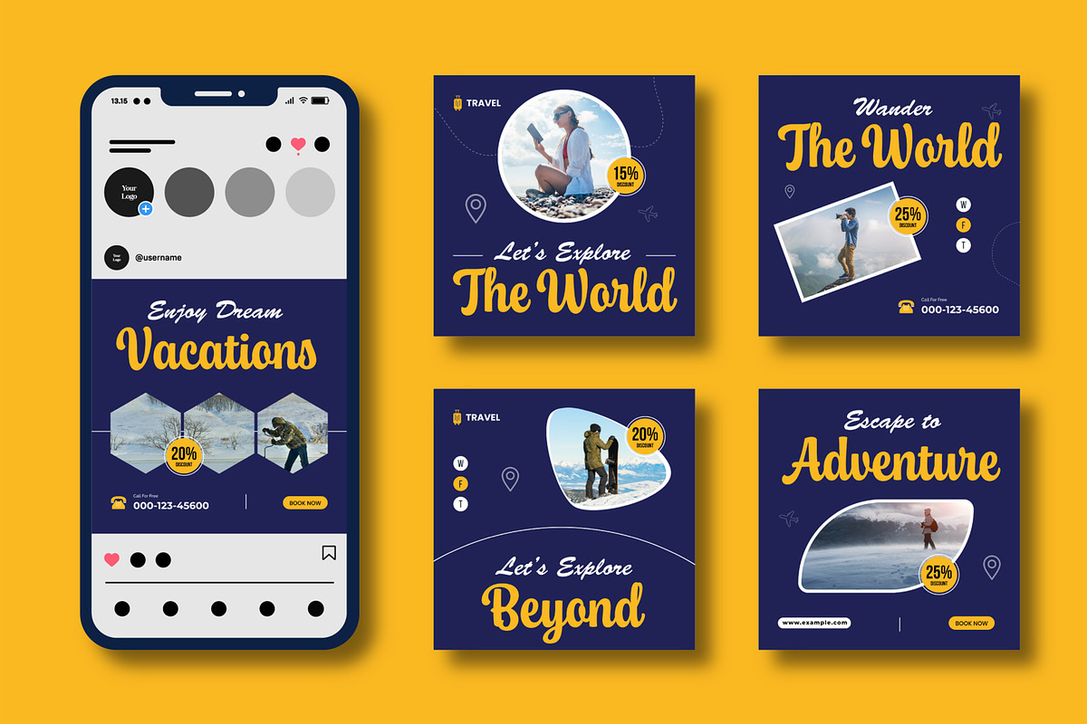 Travel Vacation Social Media Design