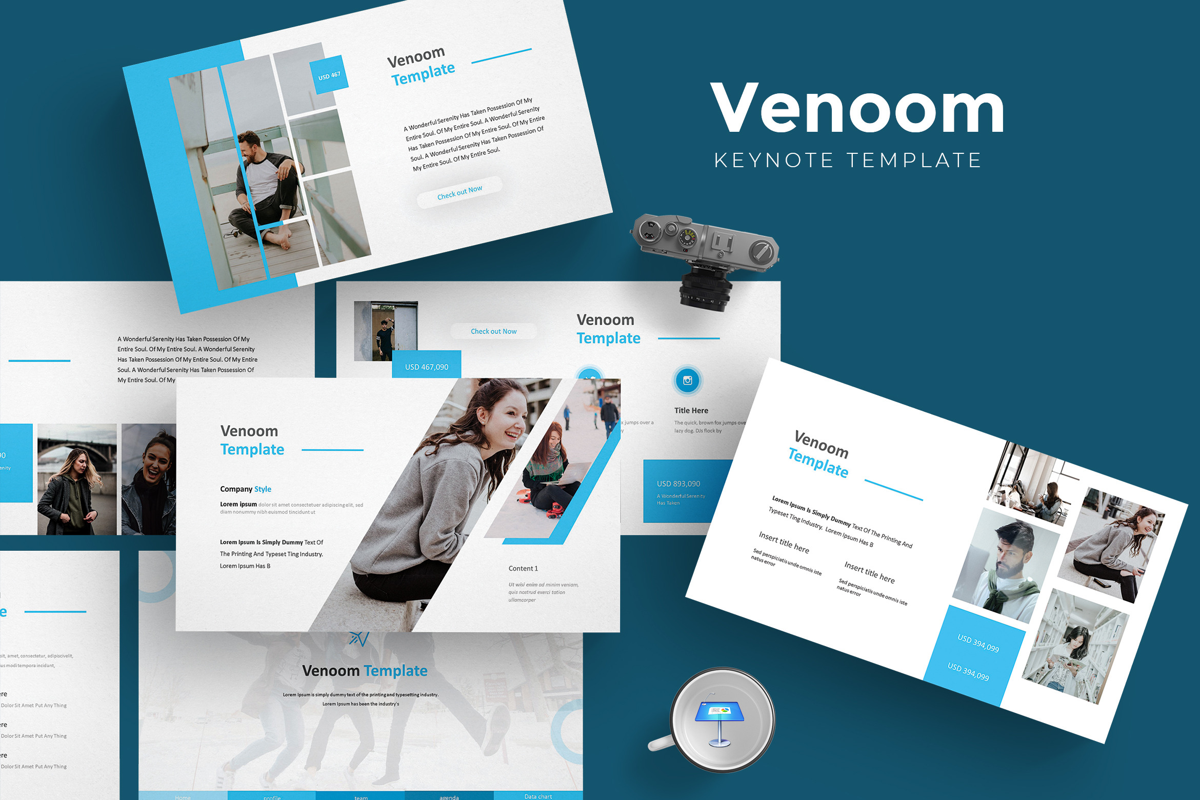 Venoom - Keynote Template, a Presentation Template by AQR Studio ...