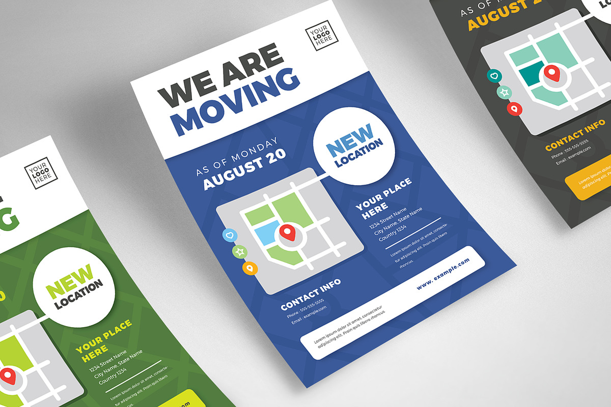 We Are Moving Flyer Templates, a Flyer Template by VectorVactory ...
