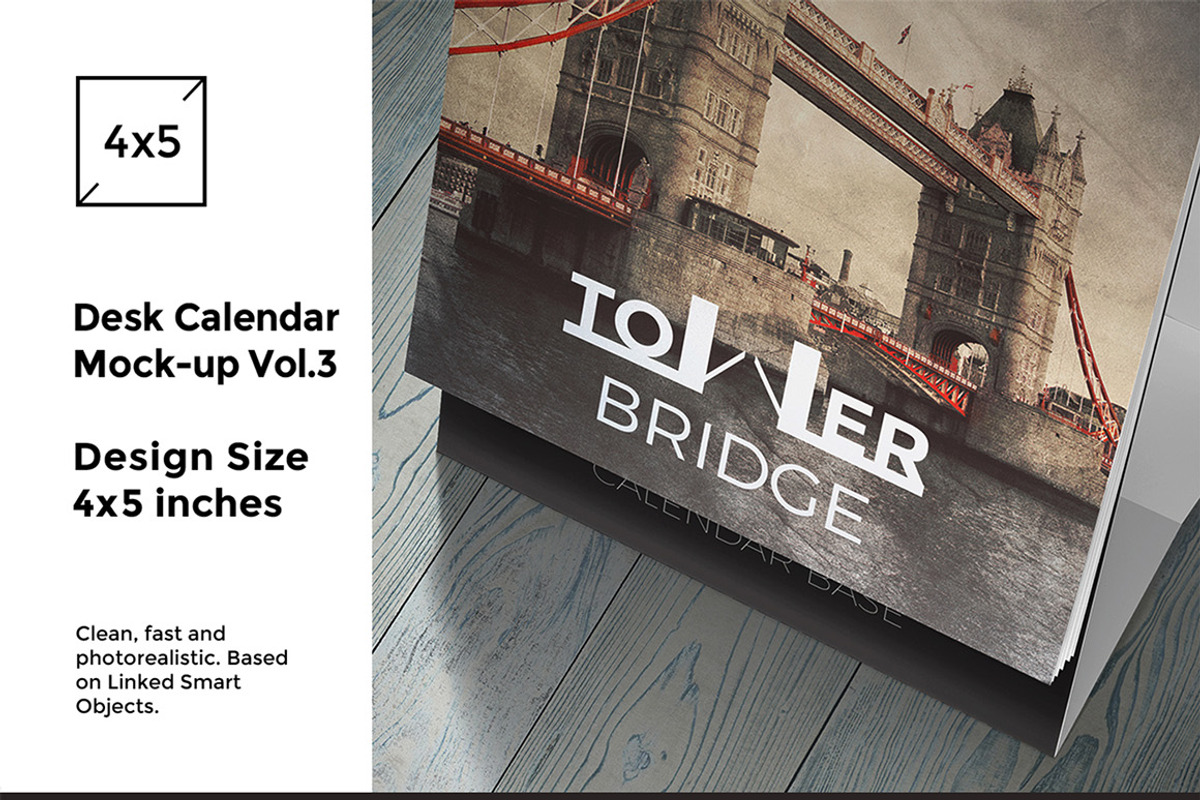 Desk Calendar Mock-Up vol.3, a Mockup by ItemBridge