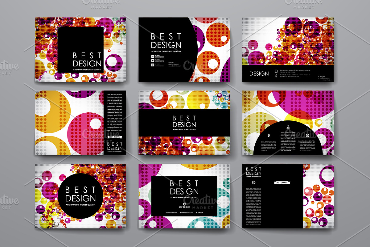 Colourful Card Templates, a Card Template by Palau