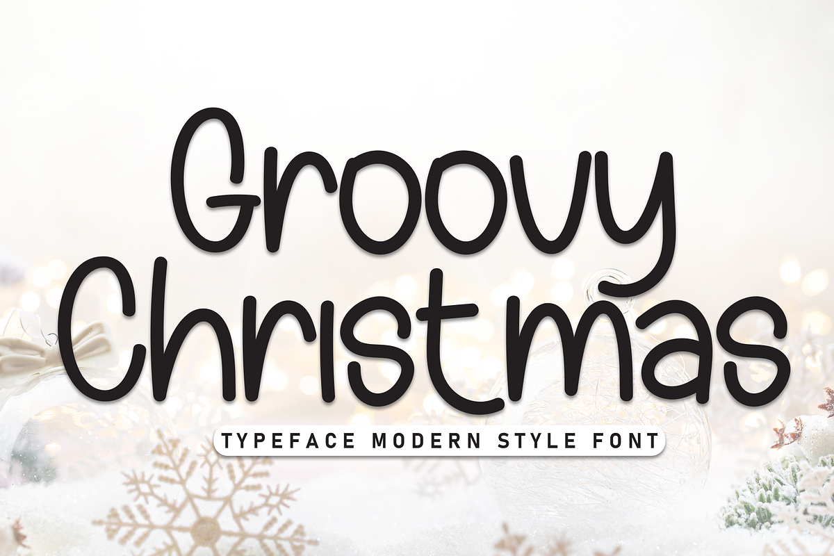 Groovy Christmas | Script Font, a Script Font by Scratchones