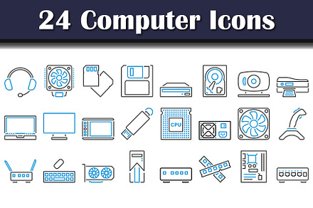 24 Computer Icons, an Icon by Pavel Vectors