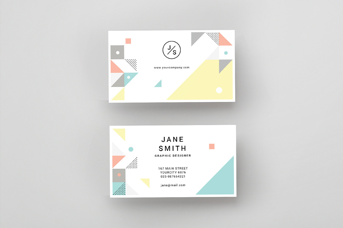 Geometric Business Card, a Business Card Template by Creativestoree