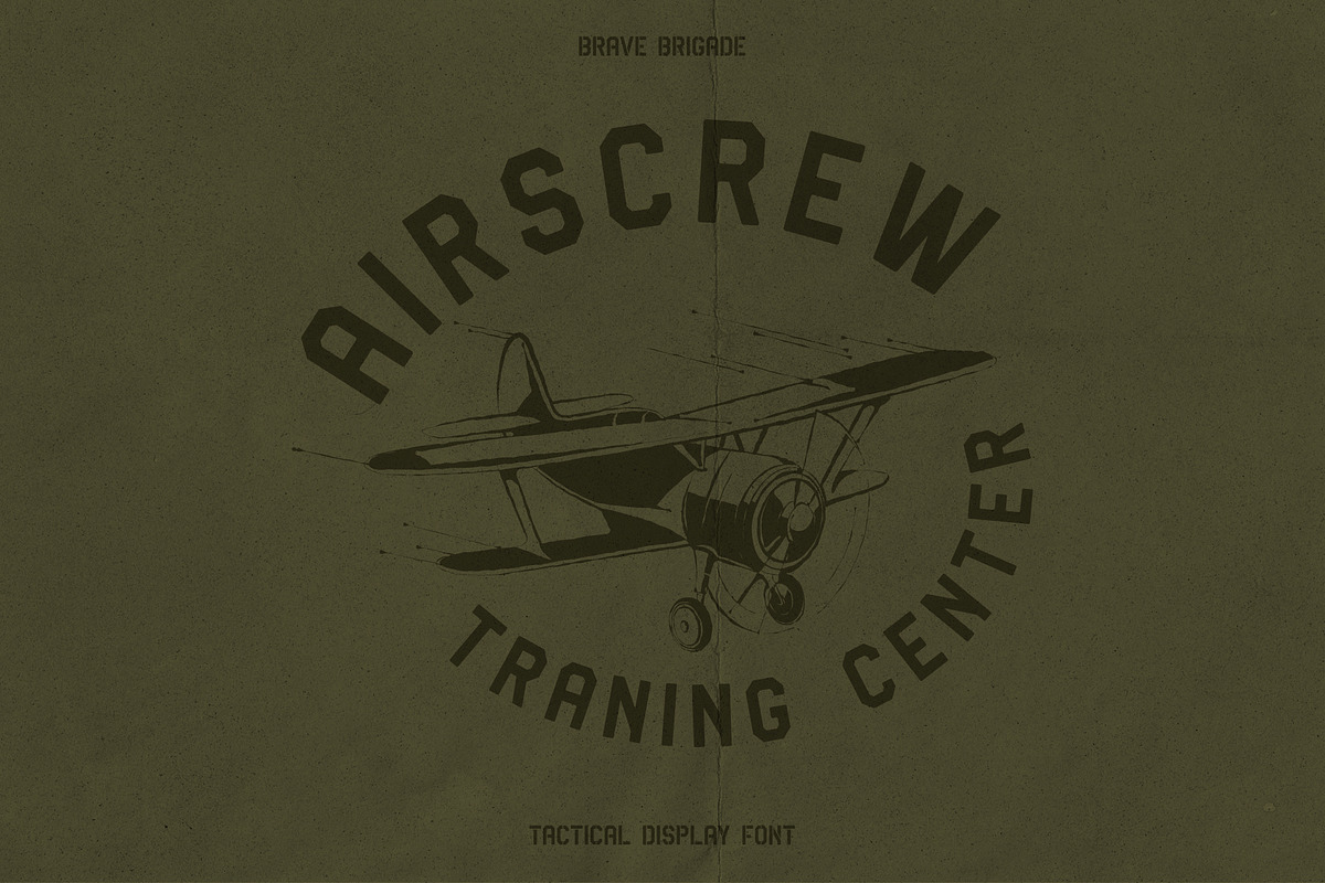 Brave Brigade - Tactical Display Font | Creative Market