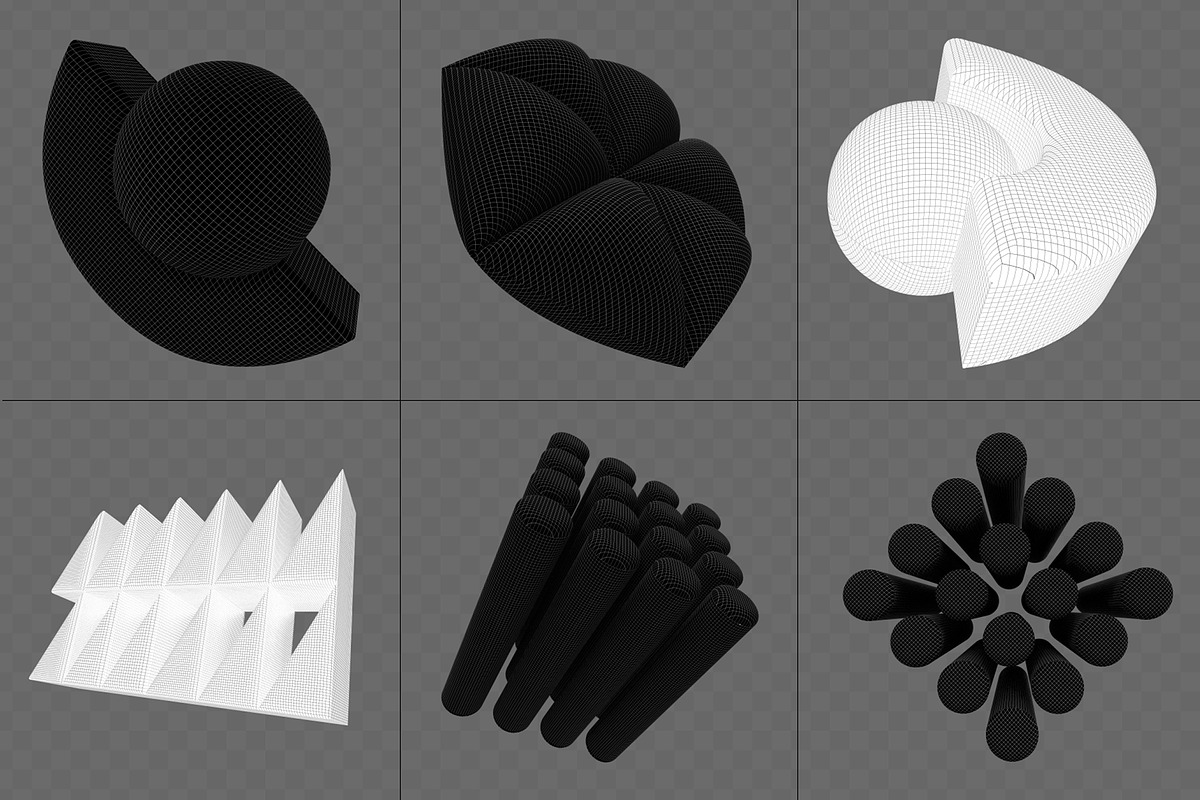 390+ Lines & Dots 3D Shapes, an Object Graphic by assetpro.design