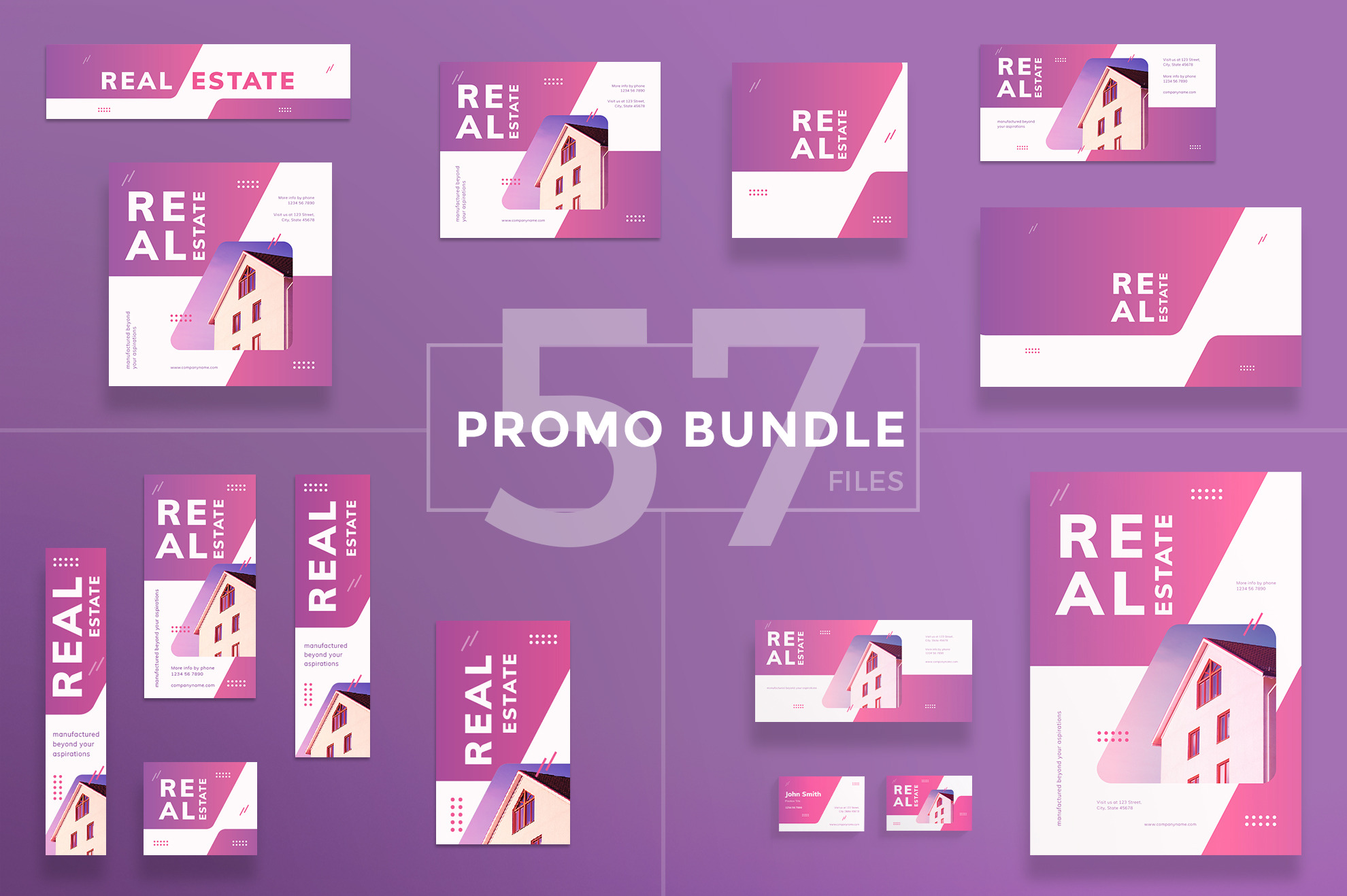Promo Bundle | Real Estate Agency, a Poster Template by Amber Graphics