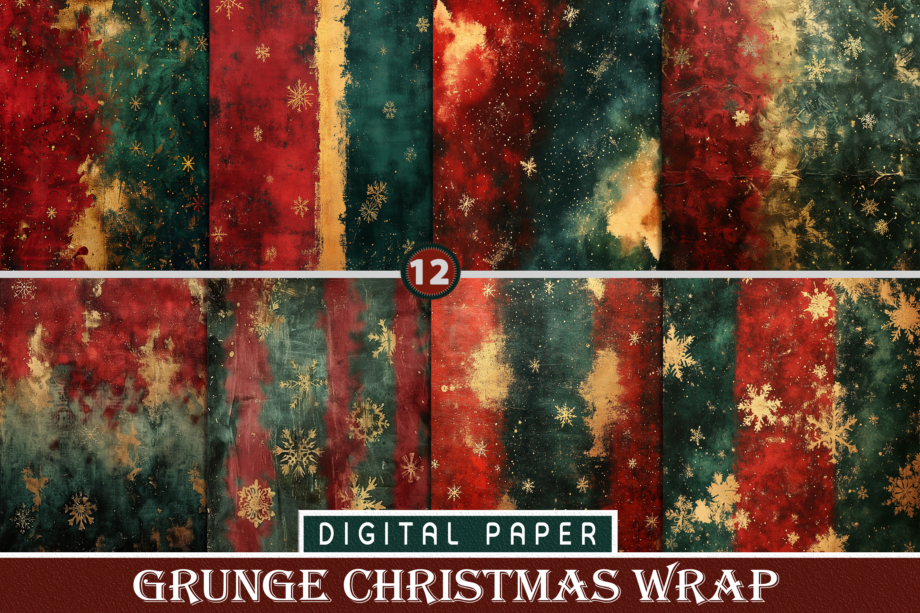 Grunge Christmas Wrap