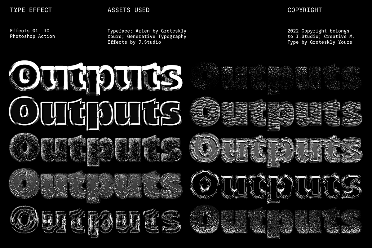 Generative Type Effects, an Action Add-On by J.Studio | Creative Market