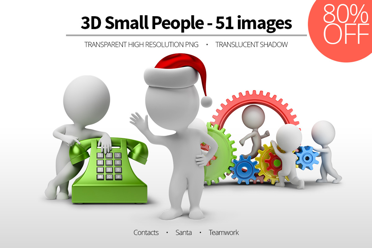 3D Small People - Set 07, a Finance Illustration by Anatoly Maslennikov