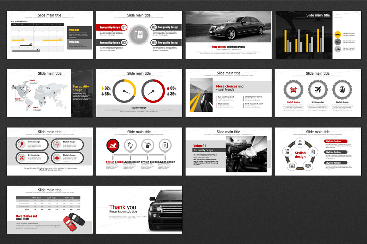 Car PowerPoint Template, a Presentation Template by GoodPello