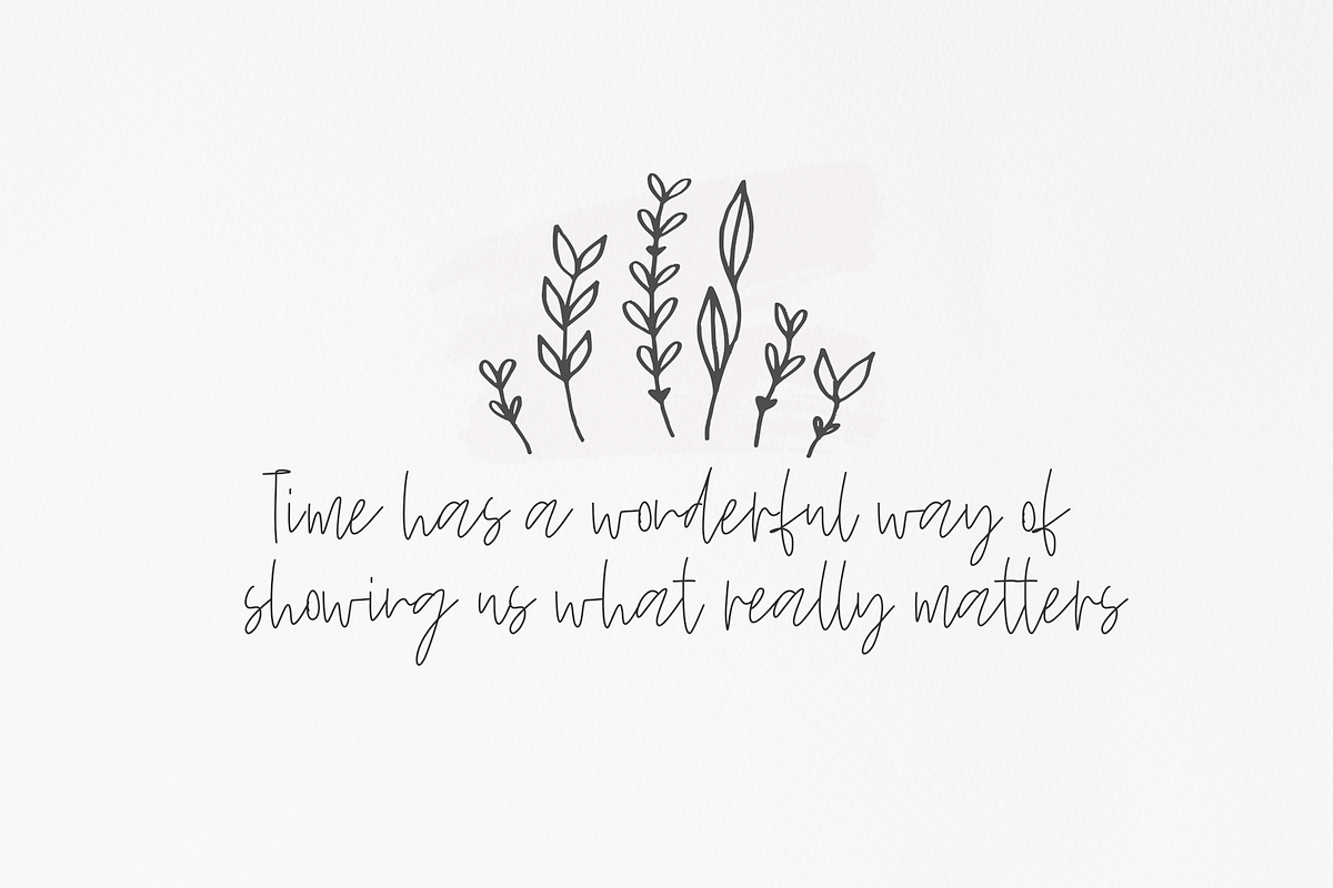Wildflowers - A Handwritten Font, a Script Font by KA Designs