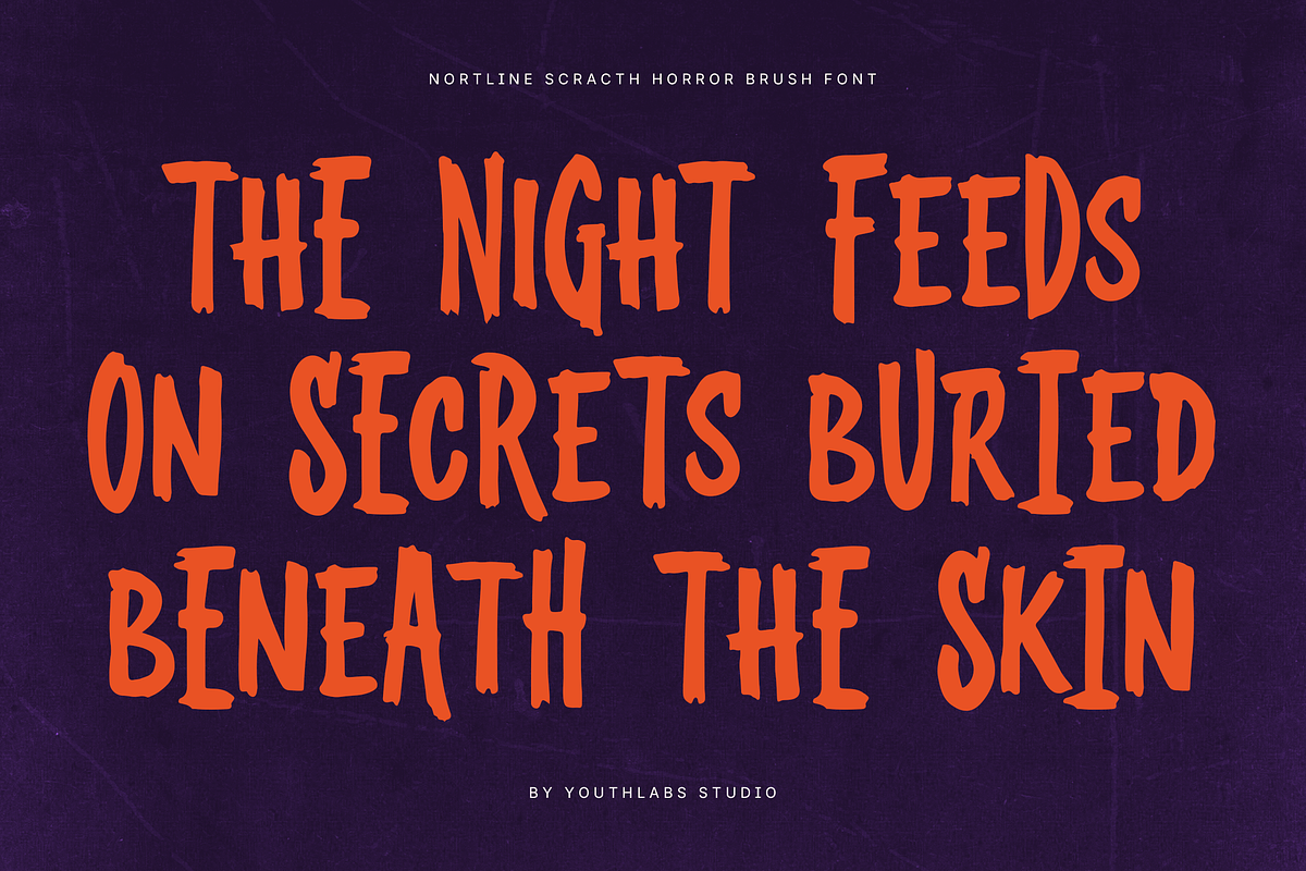 Northline Scratch – Horror Brush Font