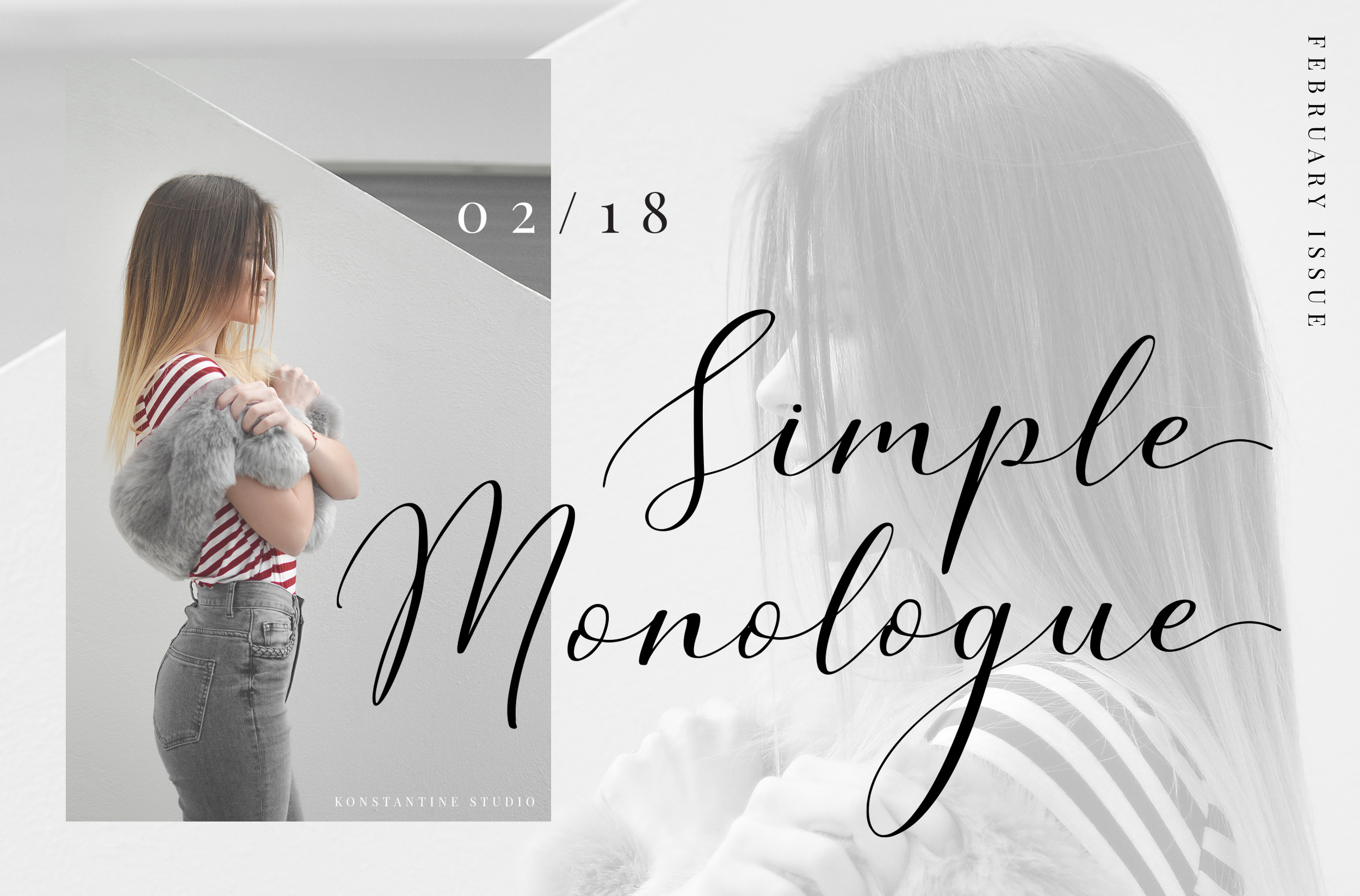 Simple Monologue - Beauty Font, a Script Font by Konstantine Studio
