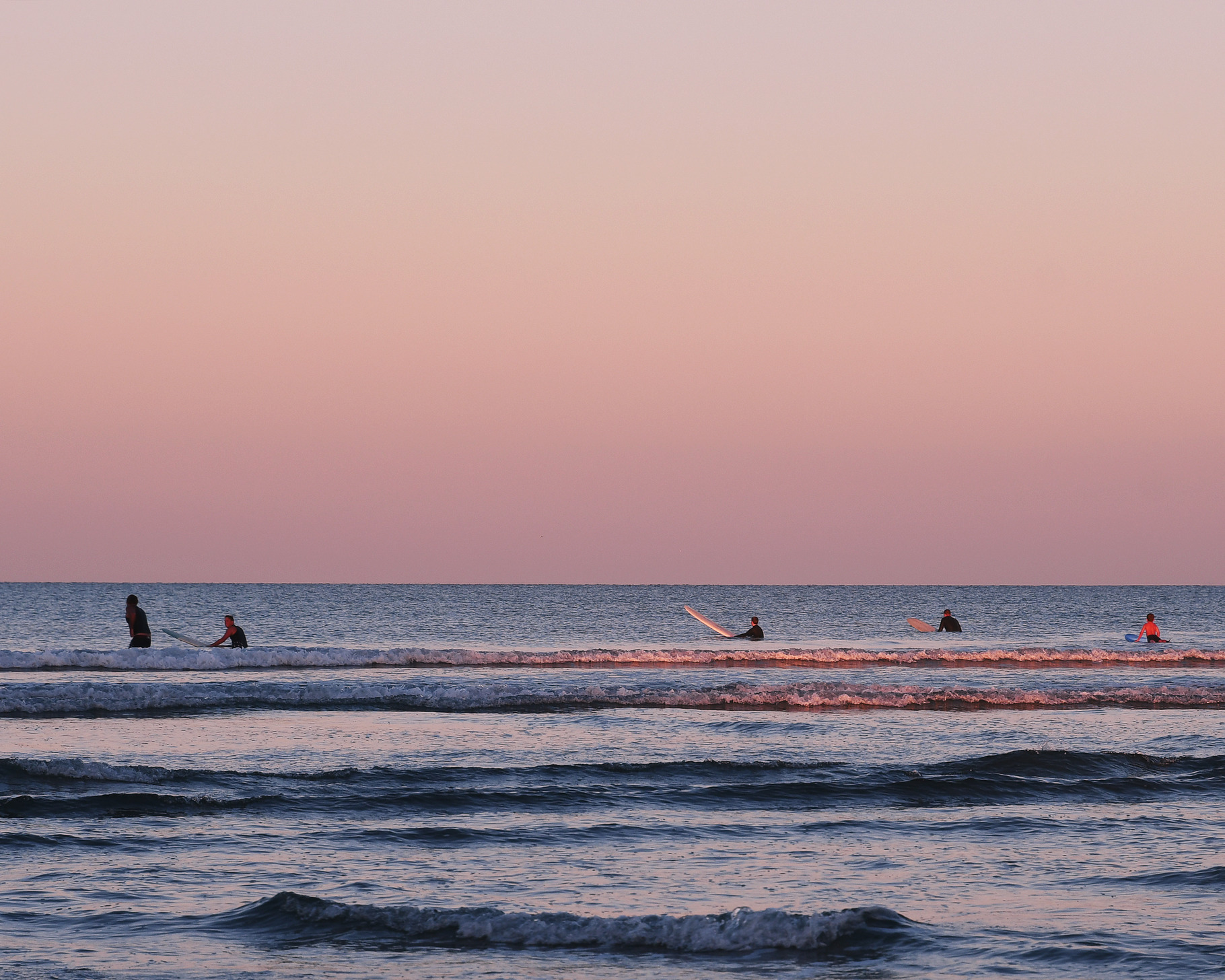 Surfers at Dusk New Zealand Photo, a Sports & Recreation Photo by Dee ...