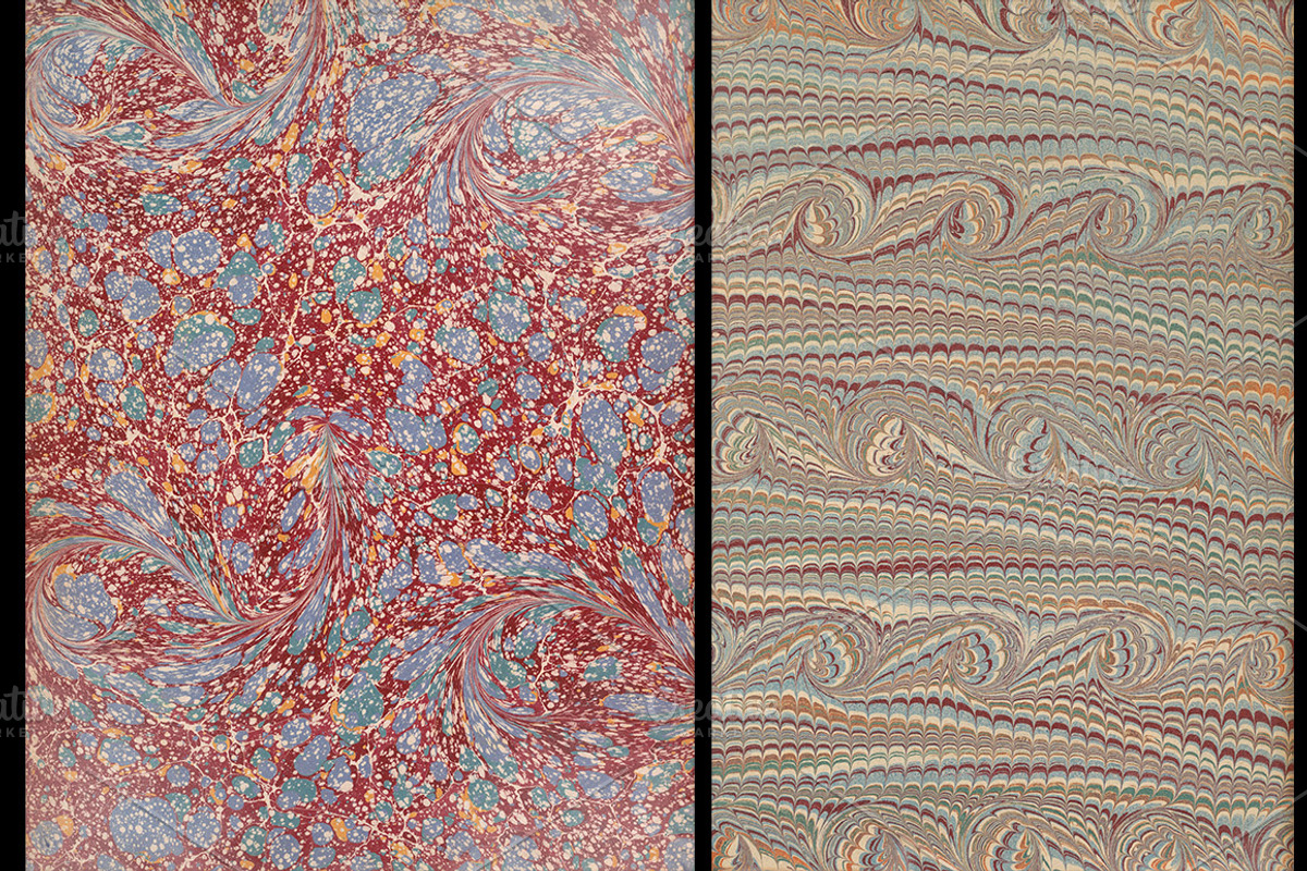 Antique Endpaper Textures, a Texture Graphic by Blue Line Design
