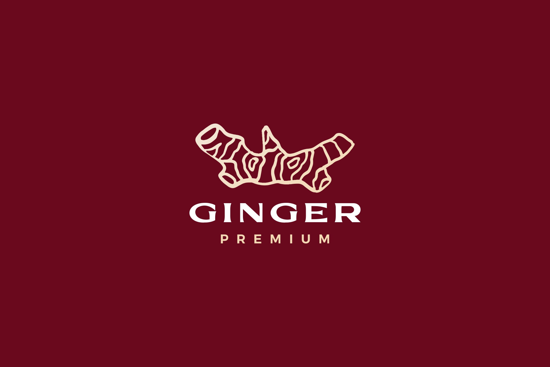 red ginger root logo vector icon, a Branding & Logo Template by vastard
