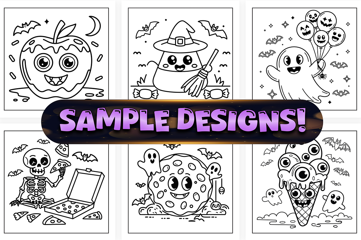 Bold Easy Spooky Stuff Coloring Pages