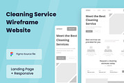 Cleaning Services Wireframe Website