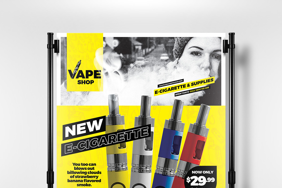 Vape Shop Templates Pack, a Flyer Template by BrandPacks