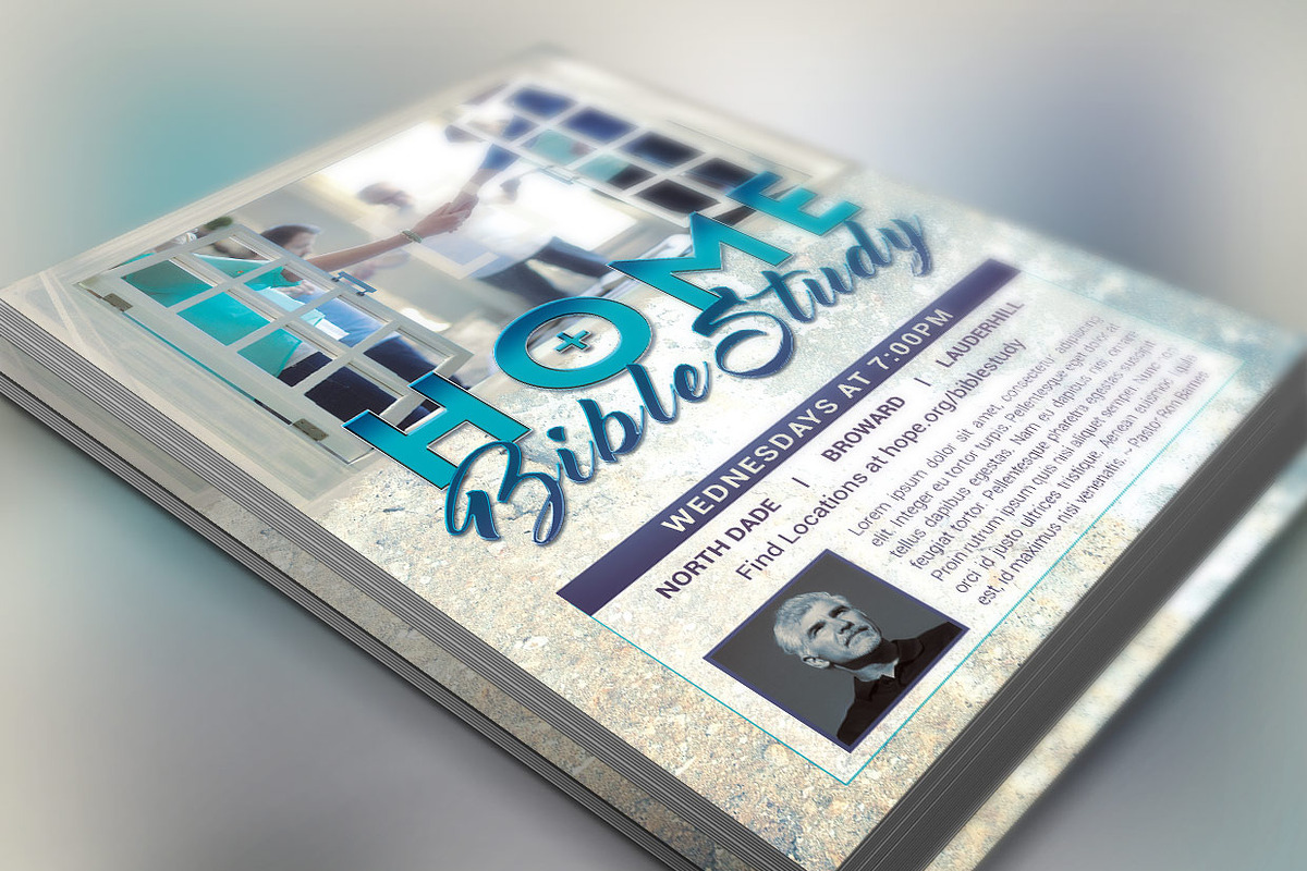 Bible Study Flyer Poster Photoshop, a Flyer Template by Godserv Designs