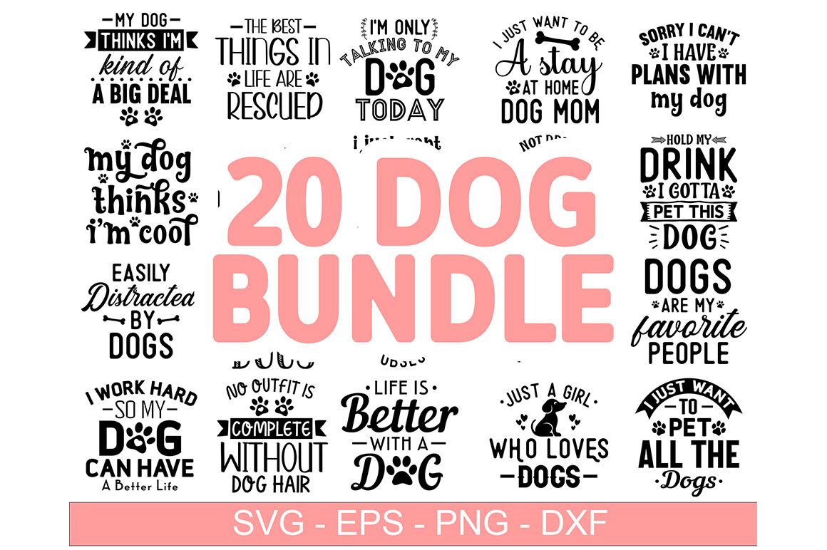 Dog SVG Bundle, an Illustration by Crafticy | Creative Market