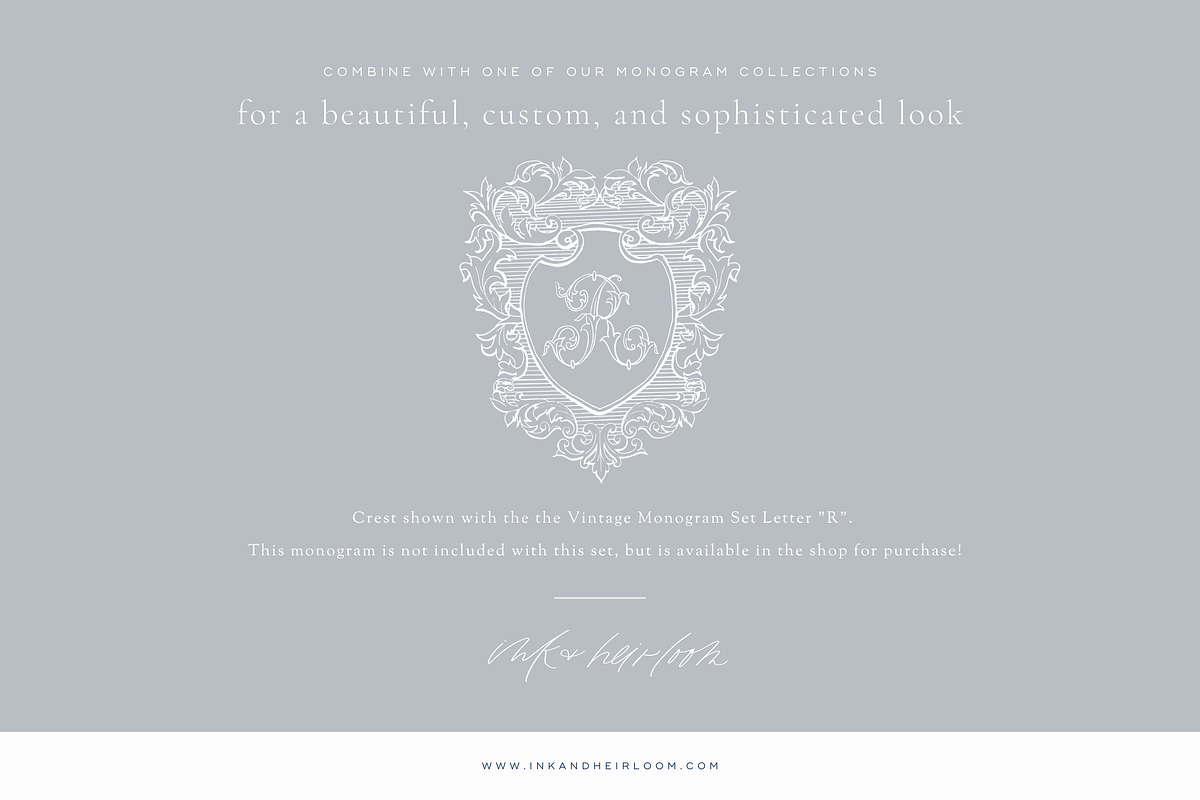 Luxury Hand Drawn Wedding Crest Set, an Illustration by Loren Schmidt ...