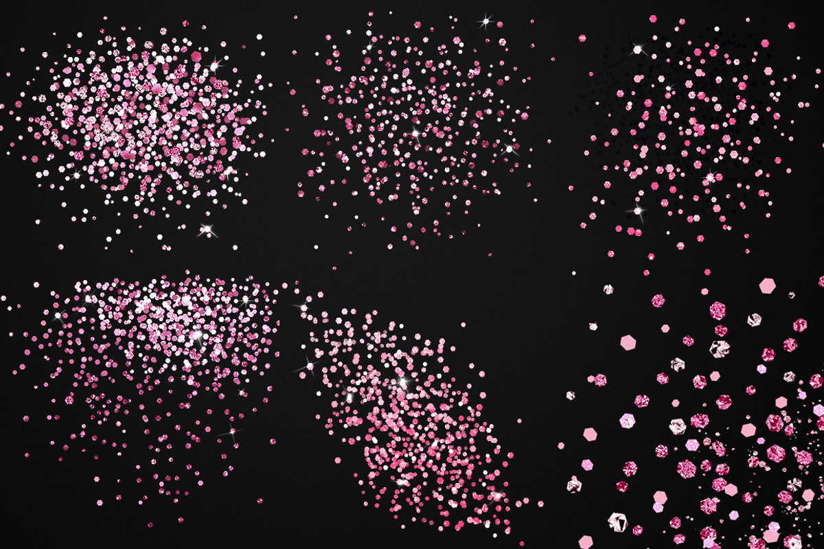 Chunky Baby Pink Glitter Overlays, an Object Graphic by Photohacklovers ...