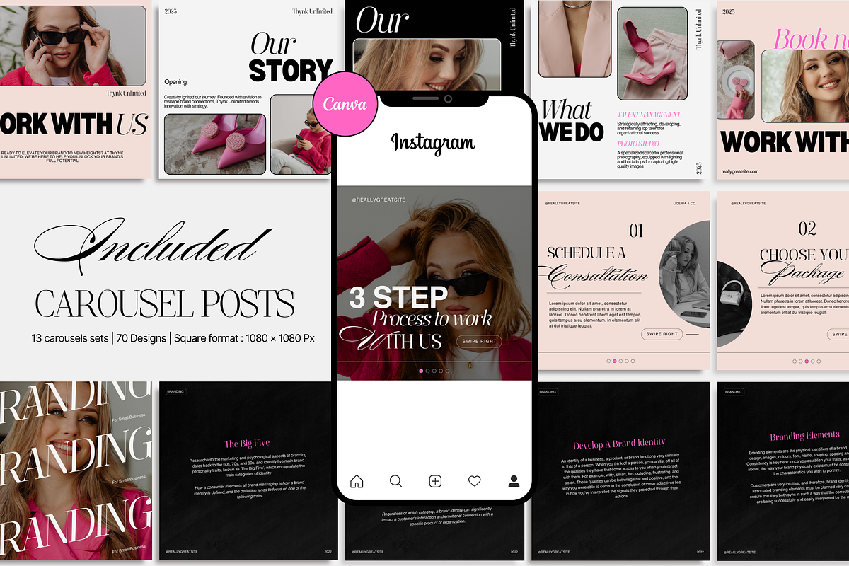 Instagram social media manager template