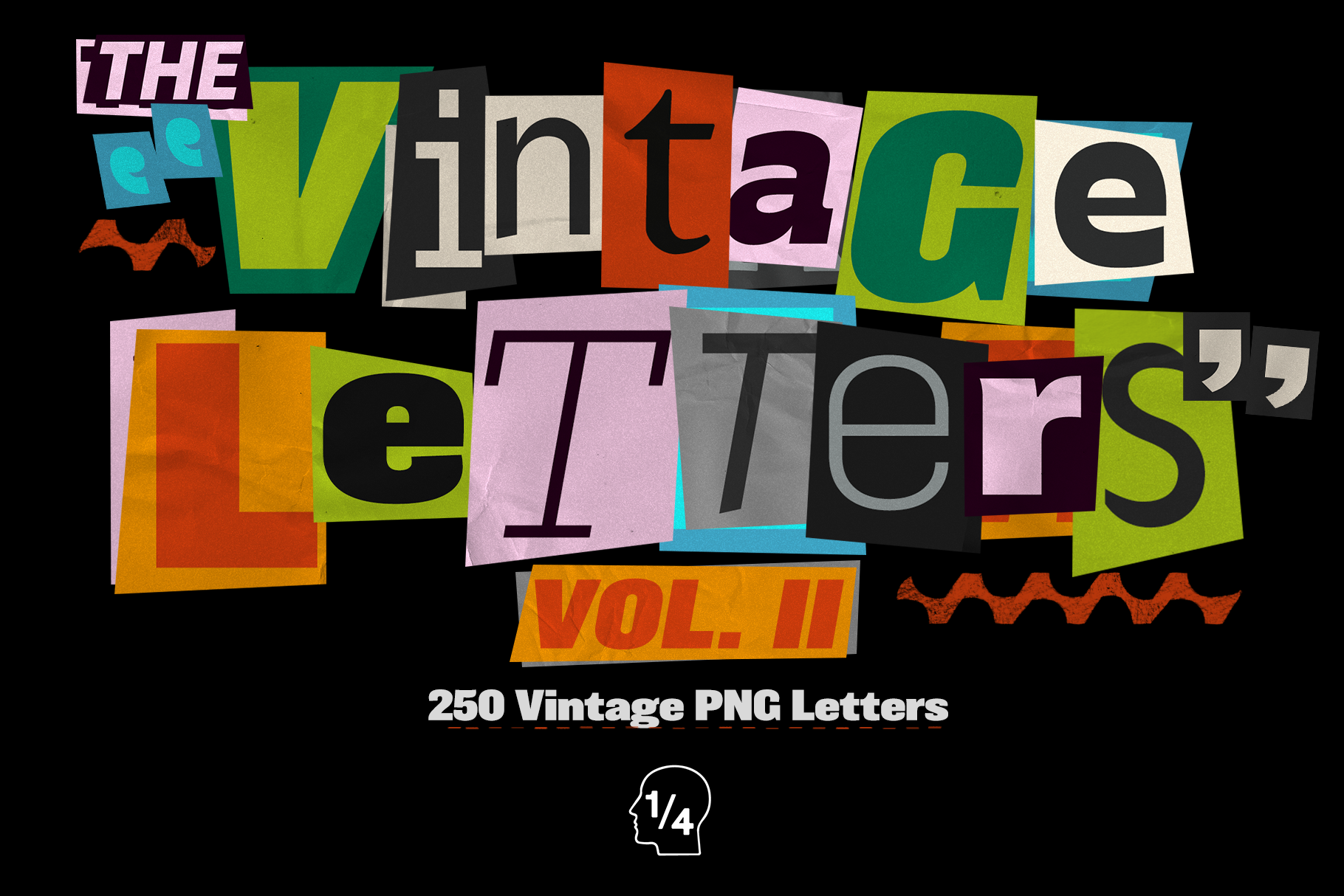 Vintage Letters Vol. II, a Graphic by Headquarters