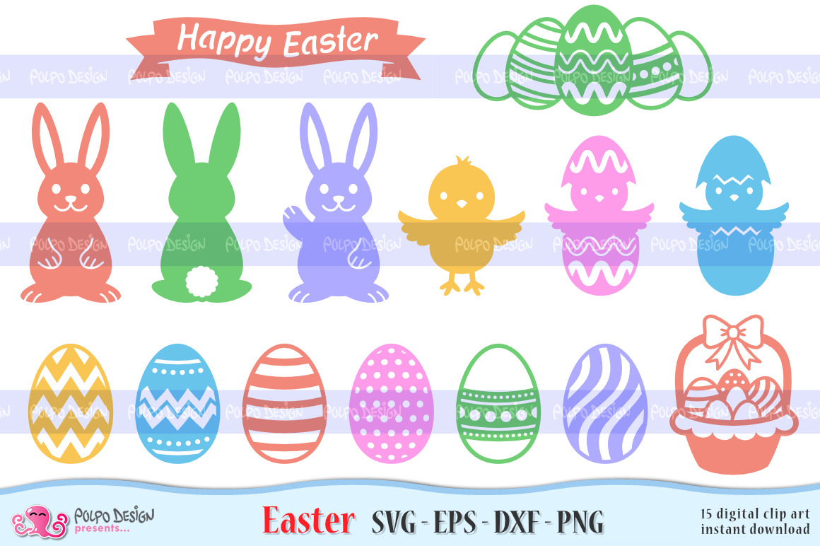 Easter SVG, Eps, Dxf and Png, an Object Graphic by PolpoDesign