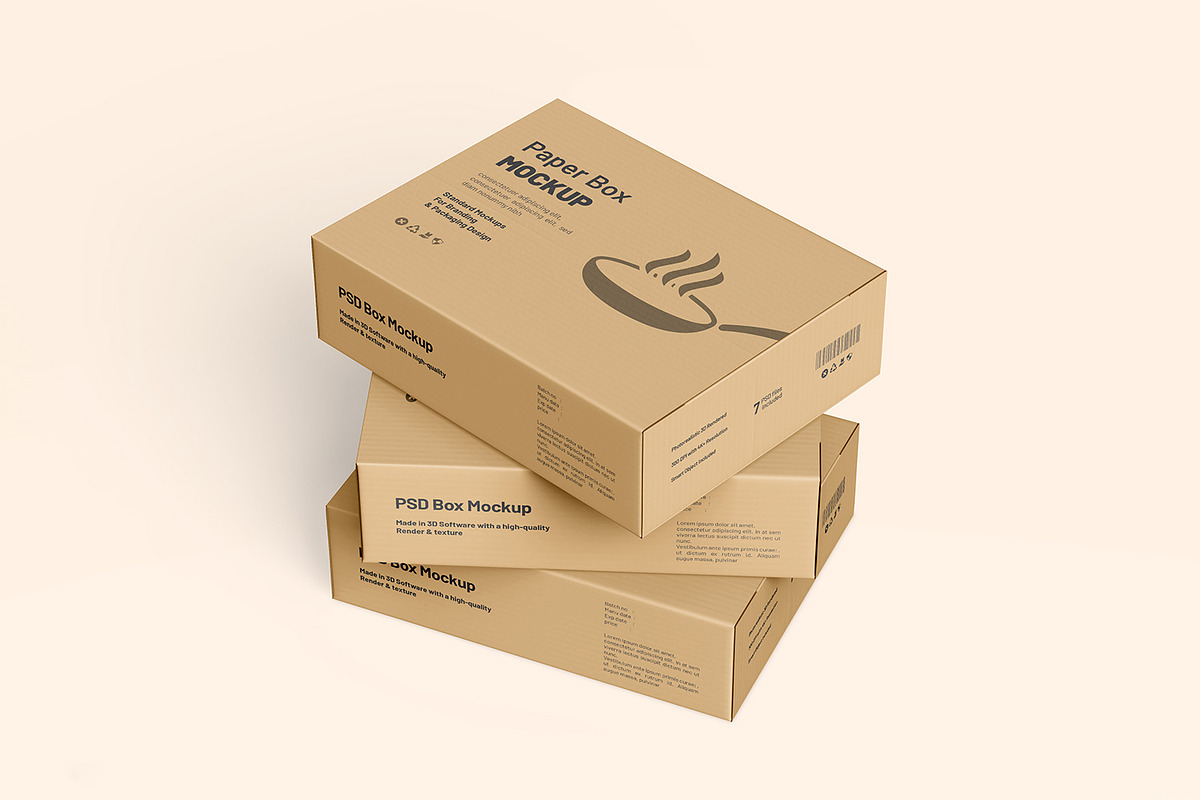 Kraft Cooking Pan Packaging Mockup