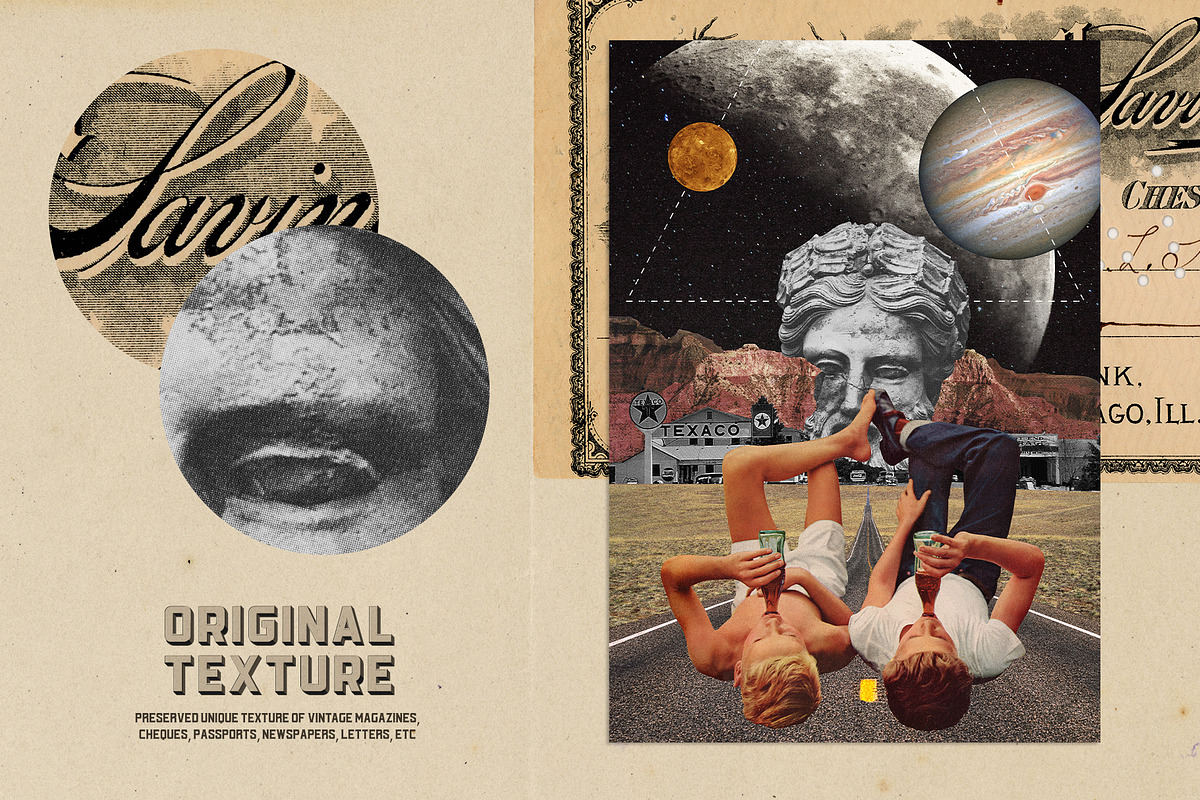 Vintage Collage Creator 1170+ Assets, an Object Graphic by Veris Studio