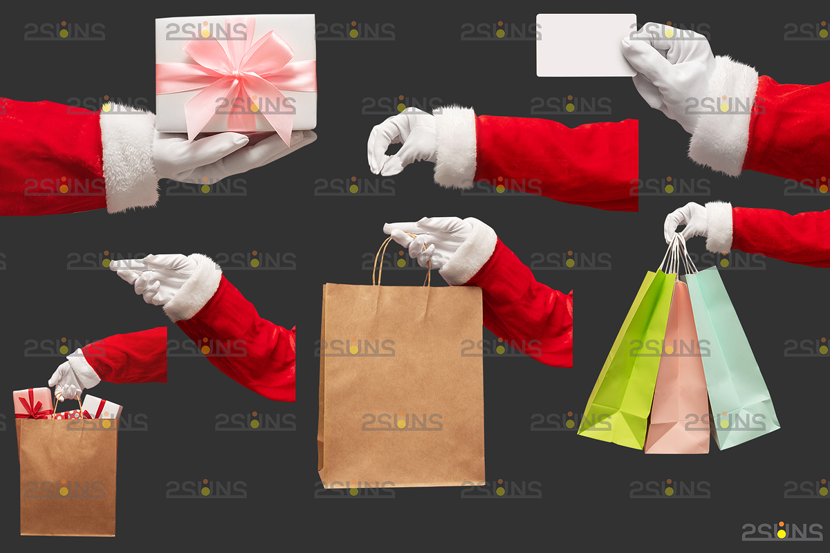 Santa hand photoshop overlay