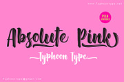 Absolute Pink font, a Script Font by TyphoonType™ S. Srisopha