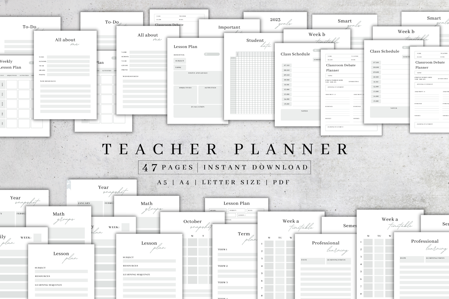 Digital Teacher Planner Template PDF, a Stationery Template by BRANDcontent