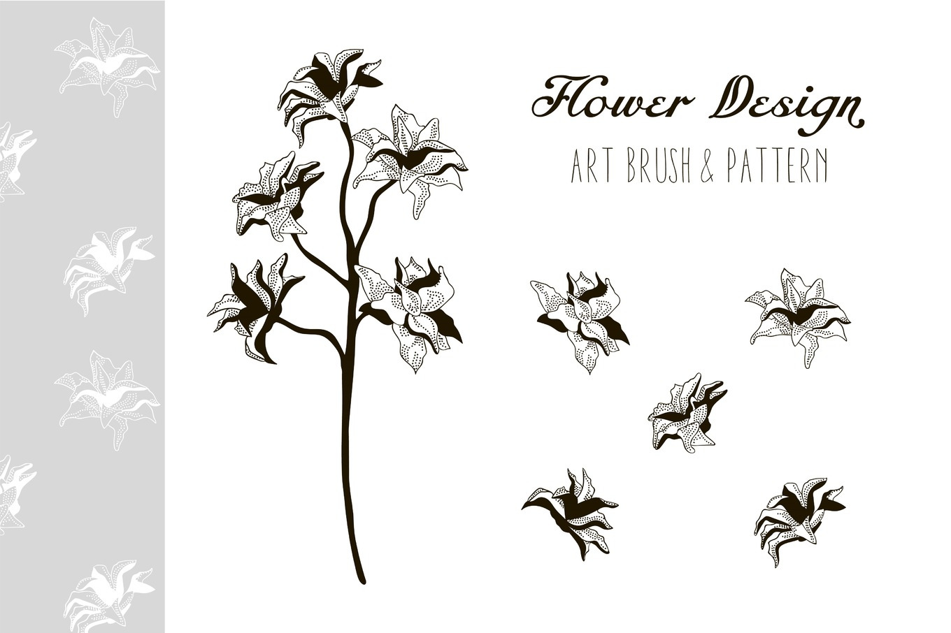 Flower Design. Art Brush & Pattern, a Decorative Illustration by Olya ...