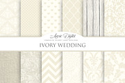 Ivory Wedding Digital Paper, a Pattern Graphic by Avenie Digital
