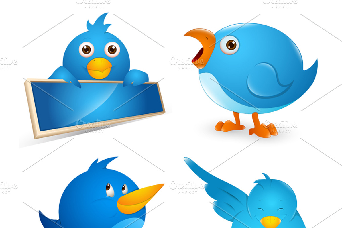 Twitter Birds Vector Illustrations, a Graphic by TrueMitra Designs
