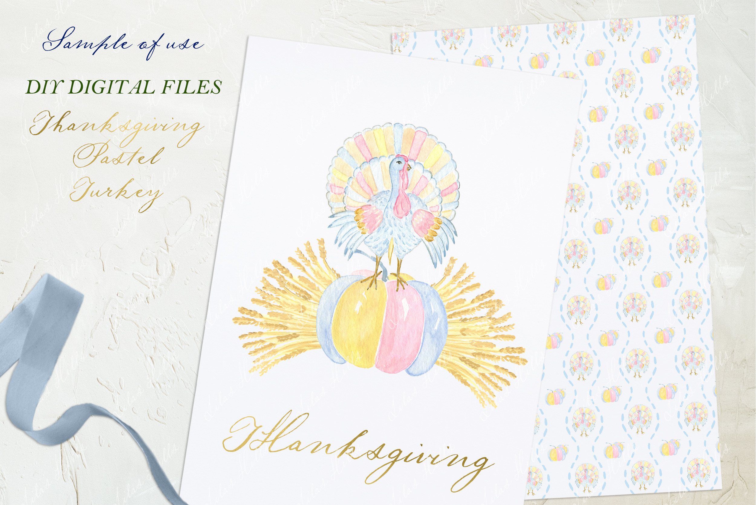 Thanksgiving Pastel Turkey DIY, an Illustration by LABFcreations