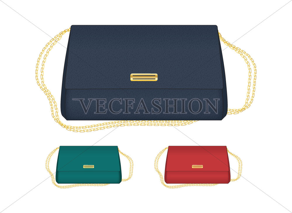 Classic Envelop Bag Vector Templates, an Illustration by VecFashion Ltd.
