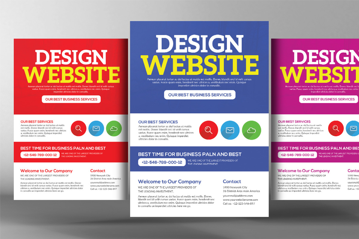 Website Design Agency Flyer Template, a Flyer Template by graphicforest