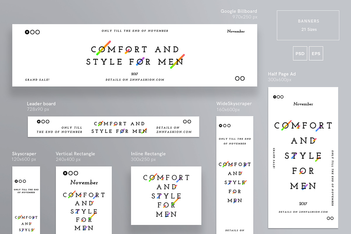 Banners Pack | Style For Men, a Templates & Theme by Amber Graphics