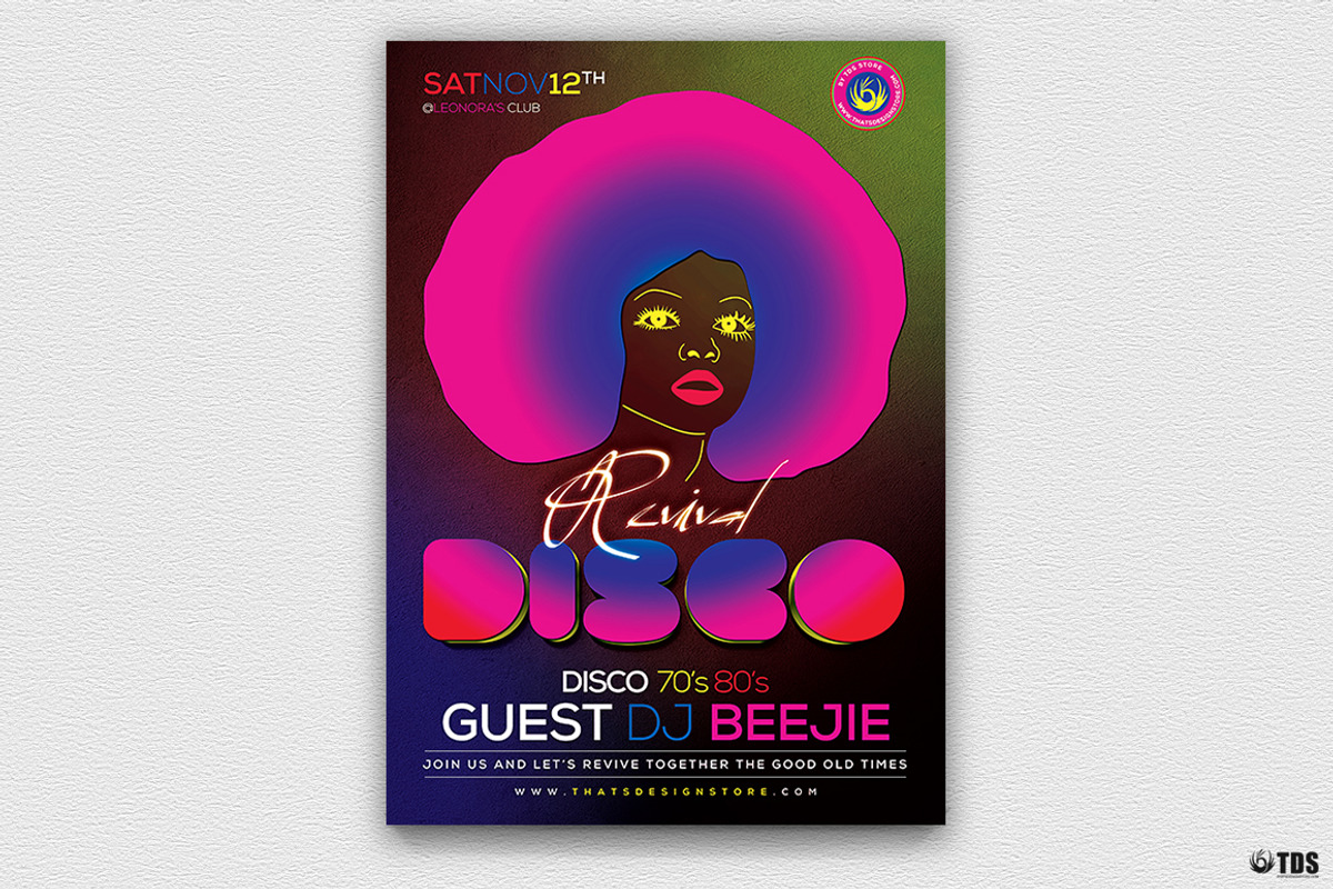 Disco Music Flyer Bundle V2, a Flyer Template by ThatsDesign Art