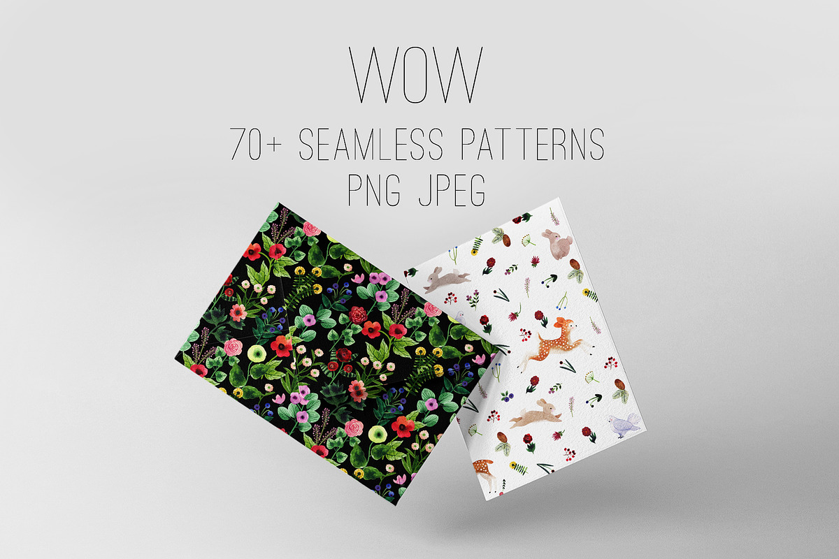 WOW 70+ Seamless Patterns, a Pattern Graphic by Fominox