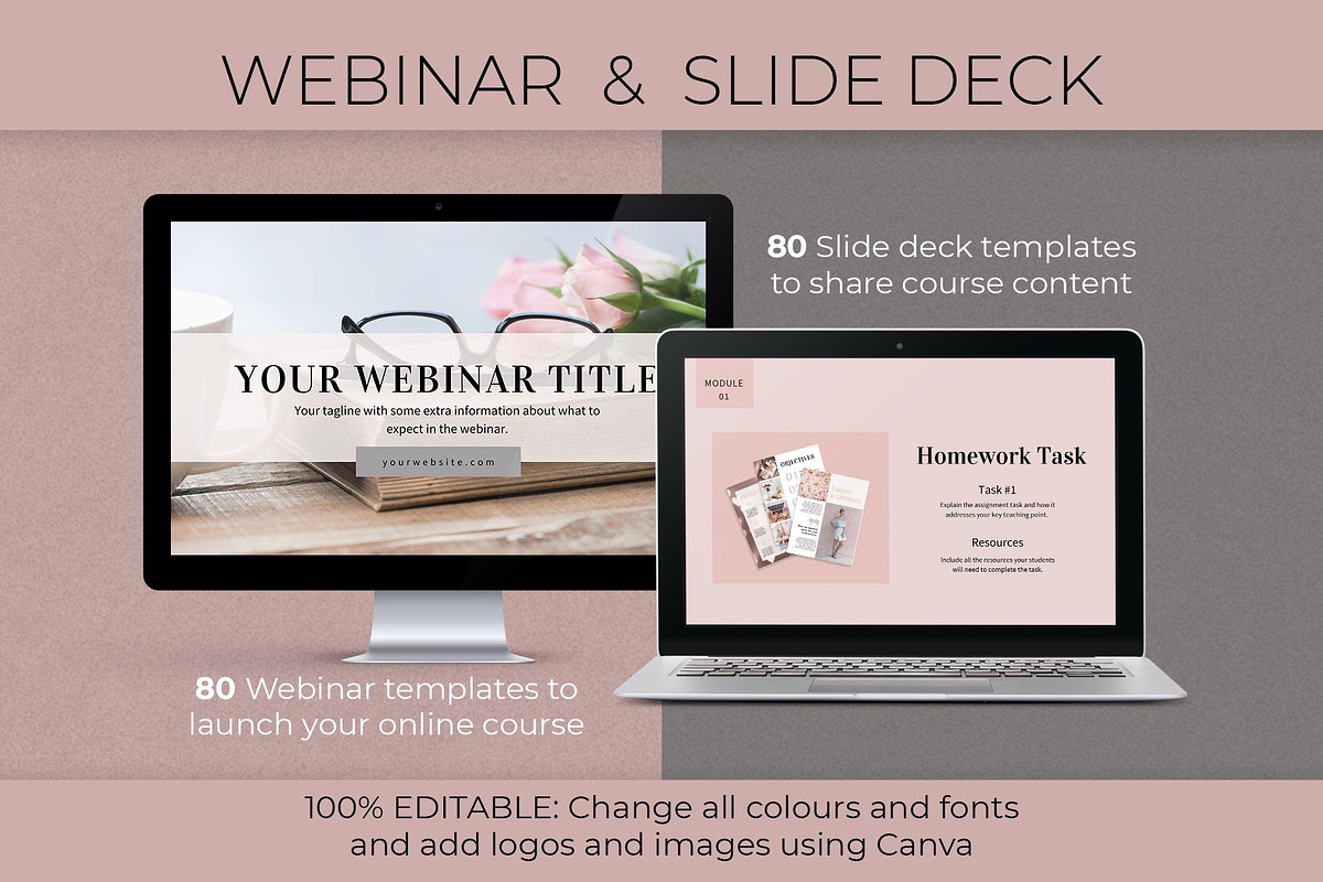 Course Creator Canva Template Kit | Creative Market