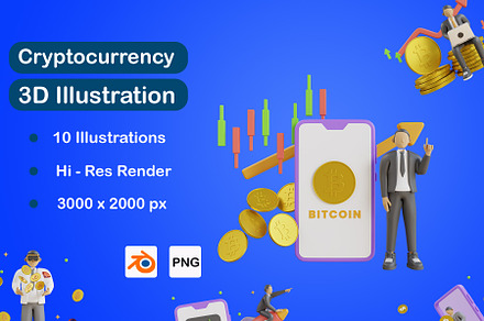 3D Cryptocurrency Packs | 3D Models ~ Creative Market