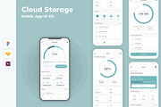 Cloud Storage Mobile App UI Kit, an UI Kit Template by uicube
